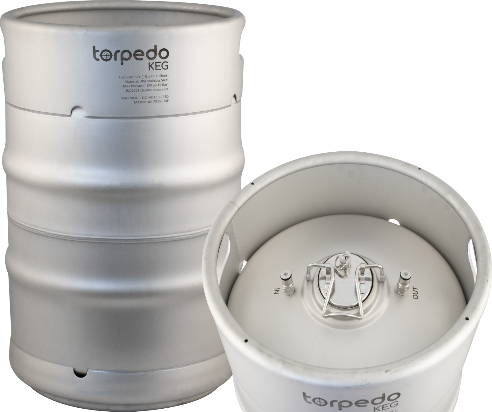 Torpedo Keg | Ball Lock Keg | Stainless Steel Corny Keg | Low2 Keg Lid ...